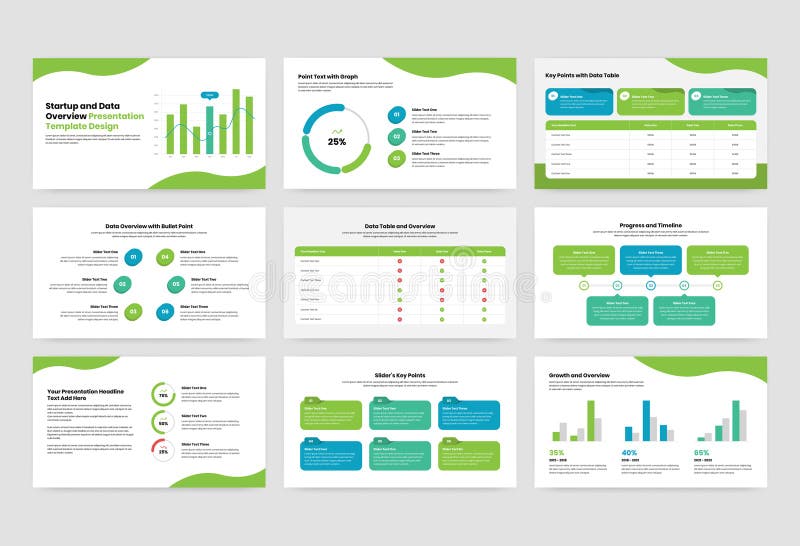 Startup and Annual Data Overview Presentation Template Design Stock ...