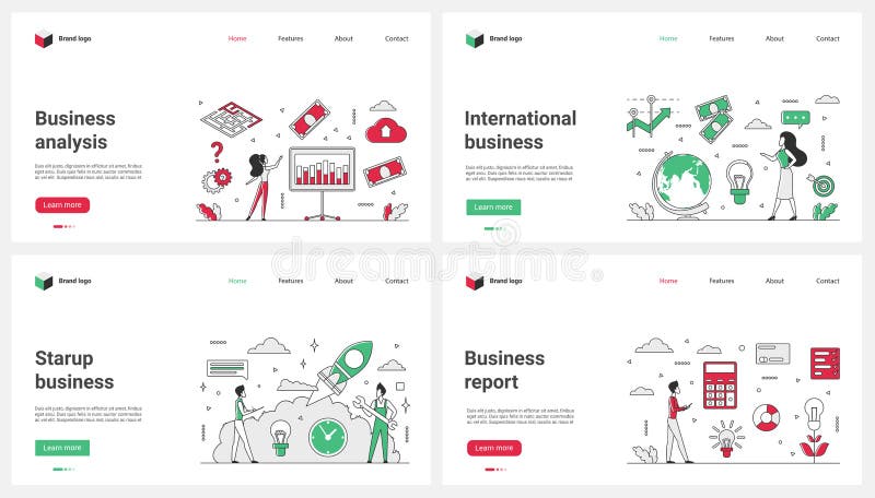 Business Analysis of Stock Market Trends Set, People Research, Analyse ...