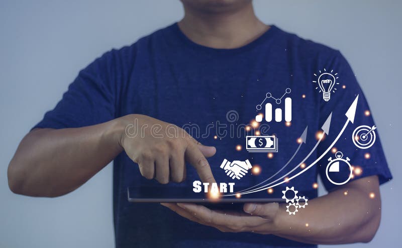 Startup Business Concept. Startup Concept with Icon Business and ...