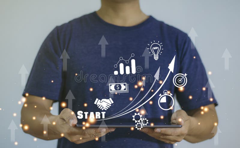 Startup Business Concept. Startup Concept with Icon Business and ...