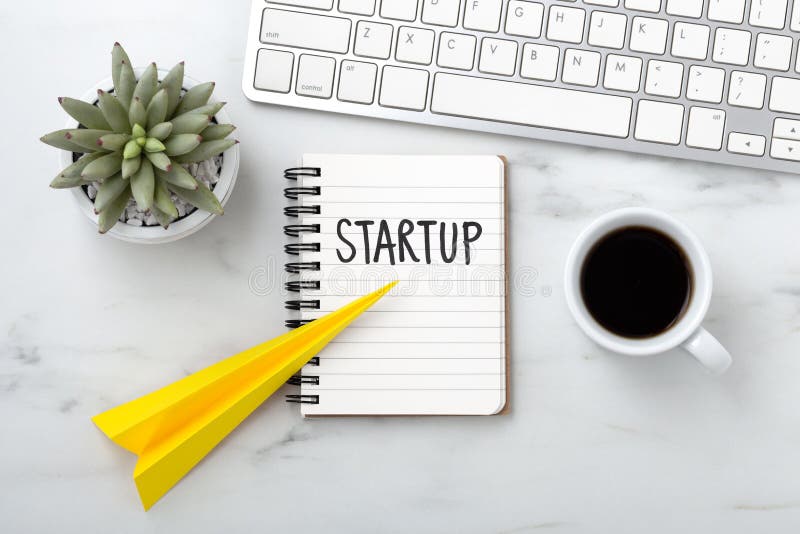 Startup Business Concept on Office Desk Stock Image - Image of strategy ...