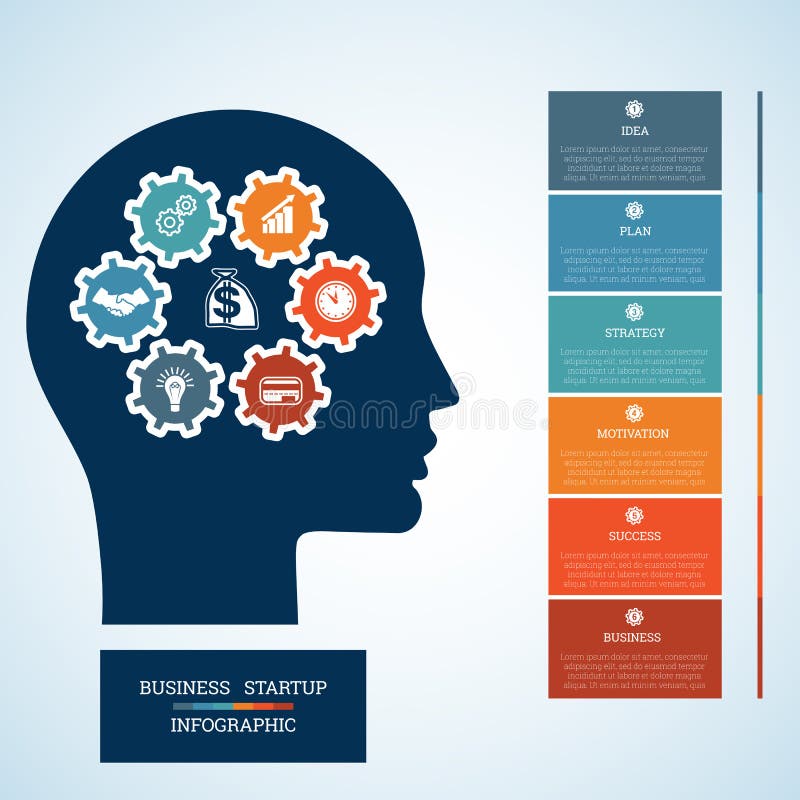 Startup Business Concept Six Positions Stock Vector - Illustration of ...