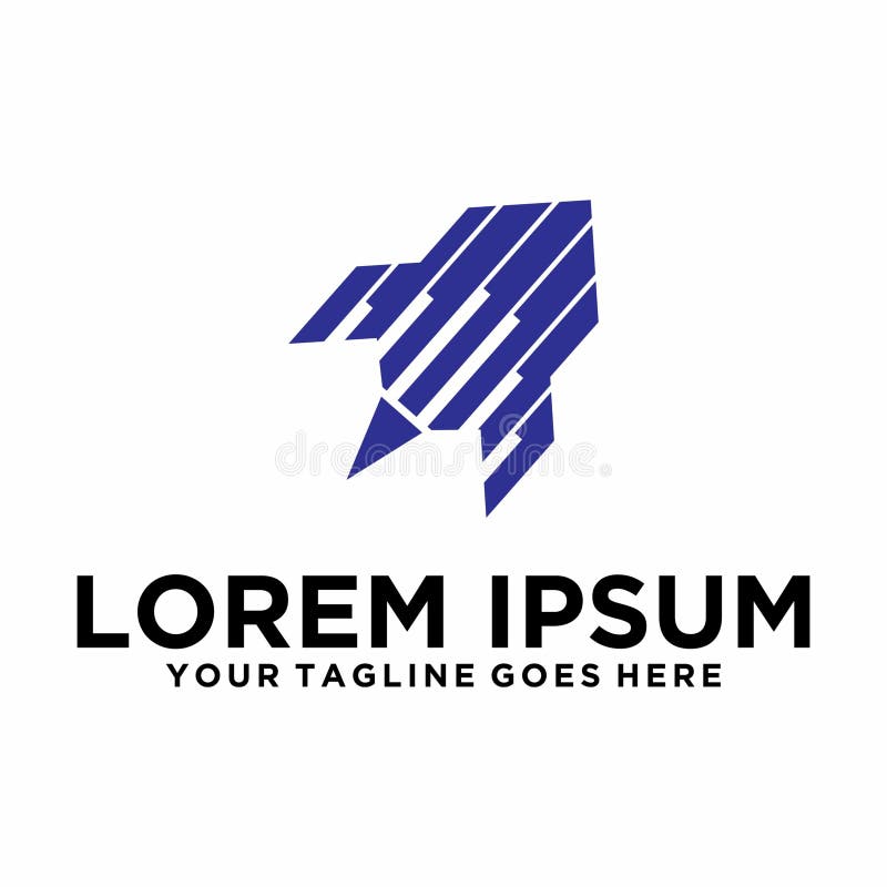 Startup Business Launch Logo Design Stock Illustration - Illustration ...