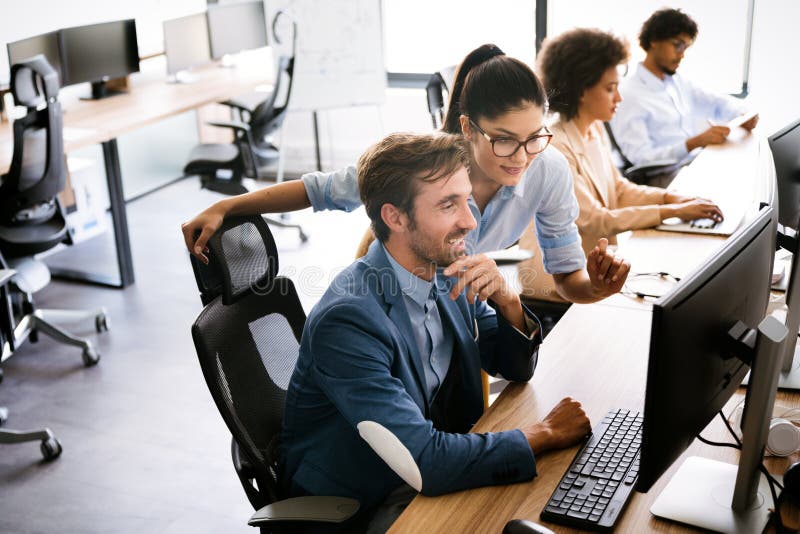 Startup Business People Group of Programmer Working As Team To Find ...