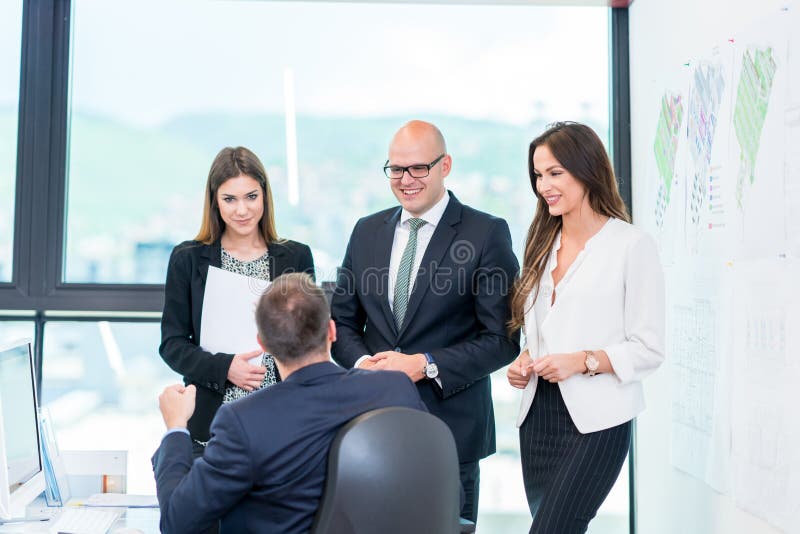 Startup Business People Group Working As Team To Find Solution T Stock ...