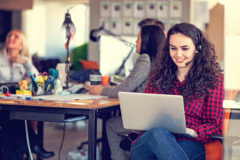 Startup Business People Group Working Everyday Job at Modern Office ...