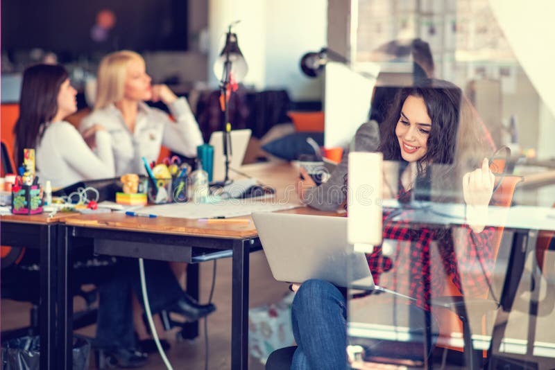 Startup Business People Group Working Everyday Job at Modern Office ...