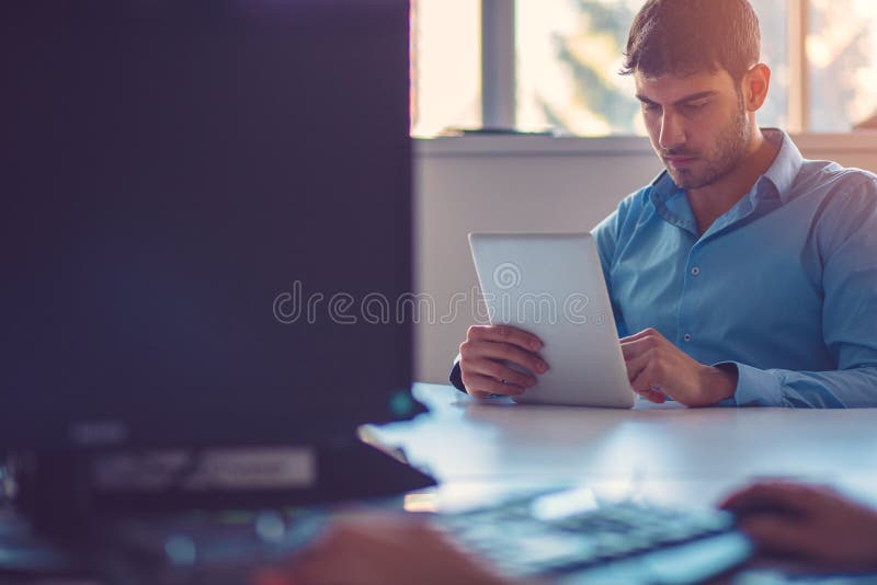 Startup Business People Group Working Everyday Job at Modern Office ...