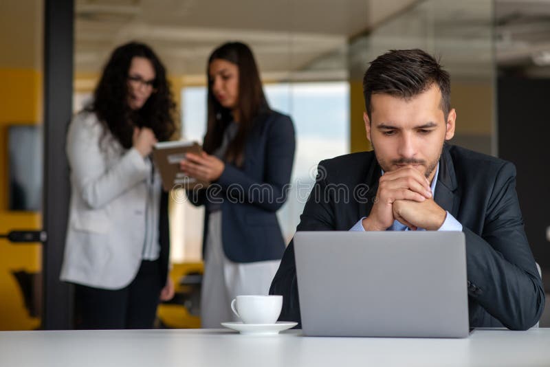 Startup Business People Group Working Everyday Job at Modern Office ...