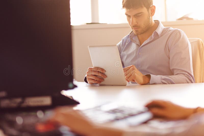 Startup Business People Group Working Everyday Job at Modern Office ...