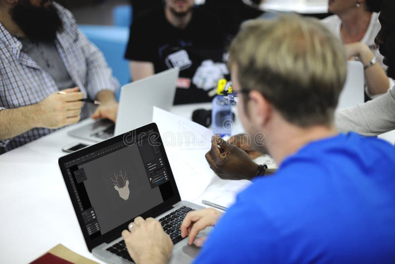 Startup Business People Working on Laptop Stock Photo - Image of ...