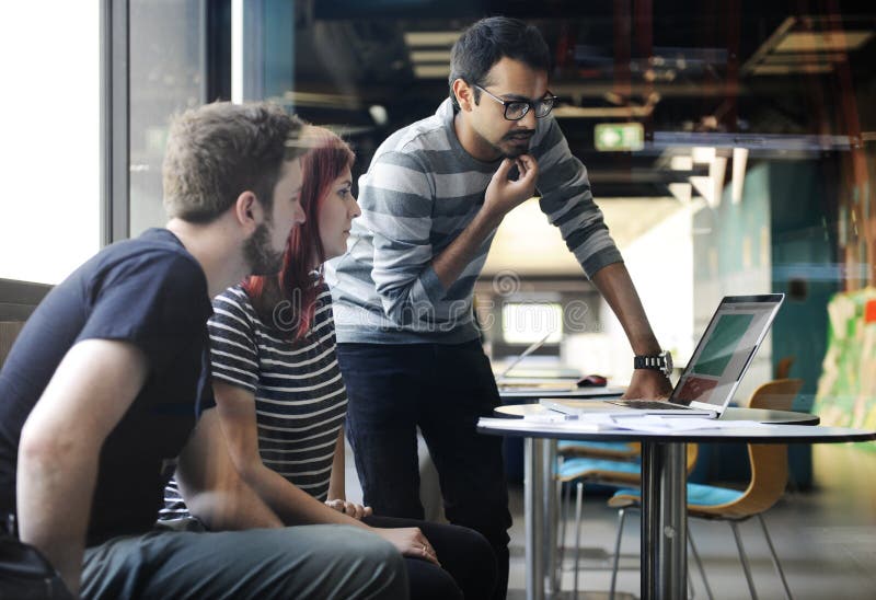 Startup Business People Working on Laptop Stock Image - Image of ...