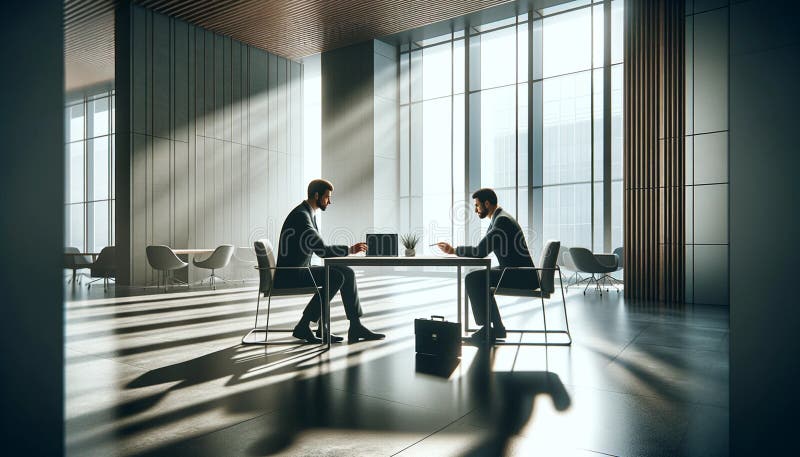 Startup Business Problem Solving. Two Businessman Discussing Business ...