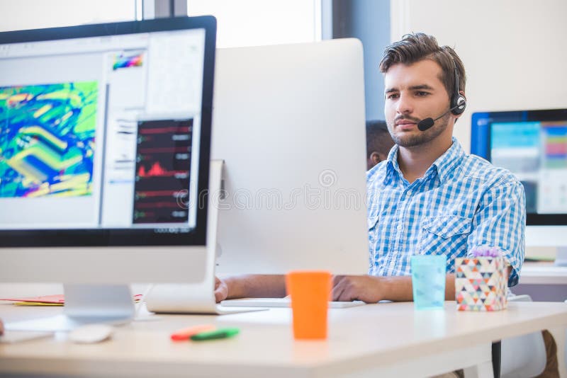 Web Developer Busy Working stock photo. Image of desk - 116658678