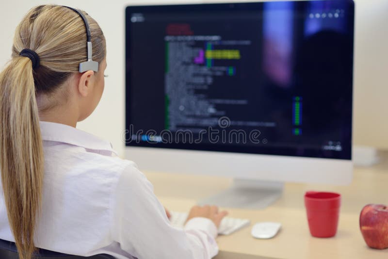 Professional Programmer Working At Developing Programming And Website Working In A Software