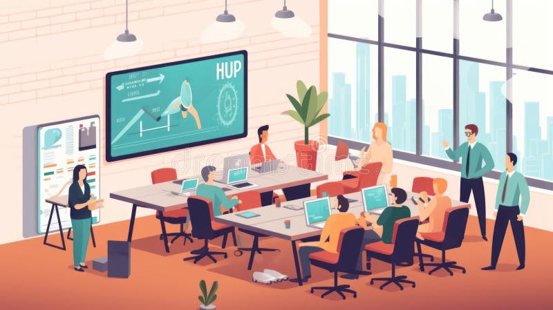 A Startup CEO Presenting a Pitch Deck in a Spacious and Well-equipped ...