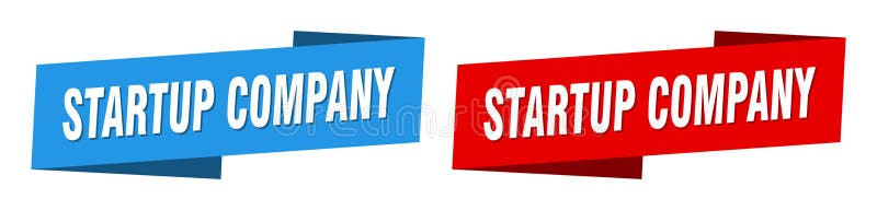 Startup Company Banner. Startup Company Ribbon Label Sign Set Stock ...