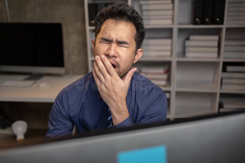 Startup Company Employees Work Overtime and Work Hard Causing Stress ...