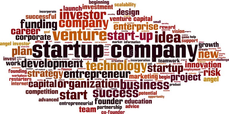 Startup company word cloud stock vector. Illustration of start - 188763460
