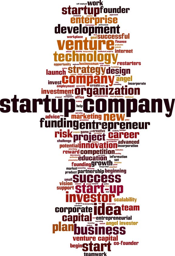 Startup company word cloud stock vector. Illustration of advanced ...