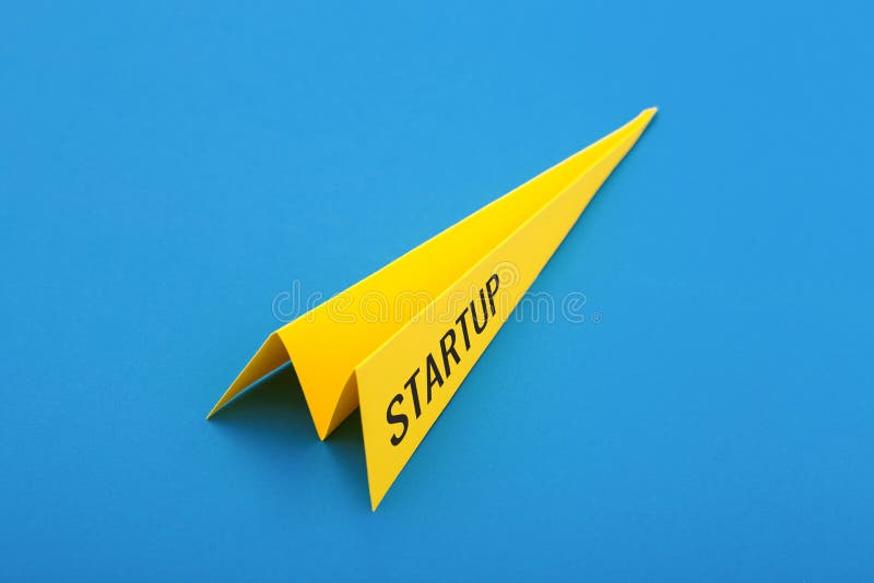 Startup Concept on Blue Background Stock Image - Image of blue ...