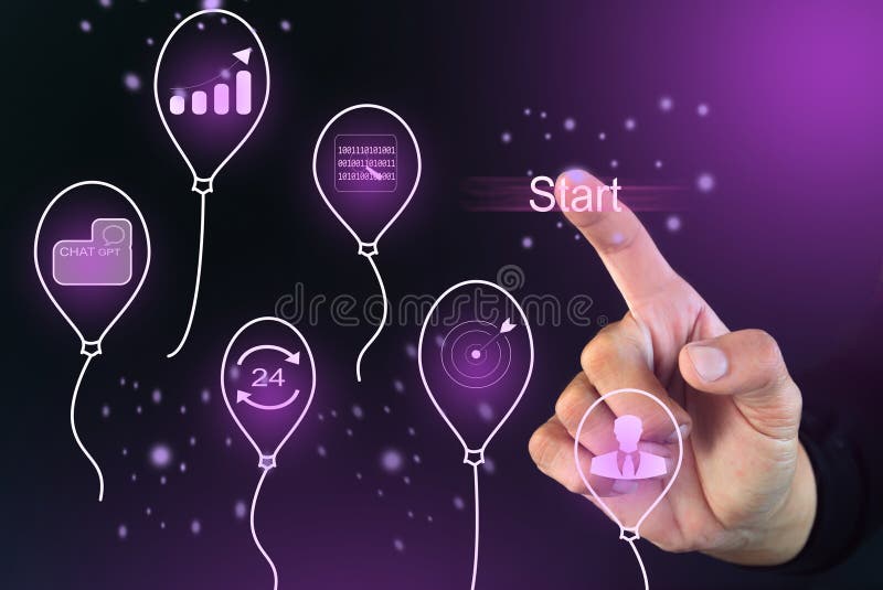 Startup Concept with Icon Business and Network Connection on Modern ...