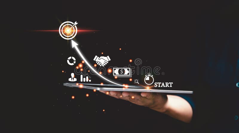 Startup Concept with Icon Business and Network Connection on Modern ...