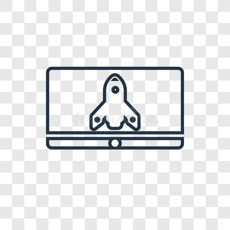 Startup Concept Vector Linear Icon Isolated on Transparent Background ...