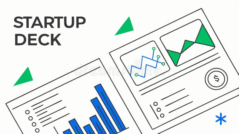 Startup Deck Presentation, Business Slides and Data Charts Vector ...