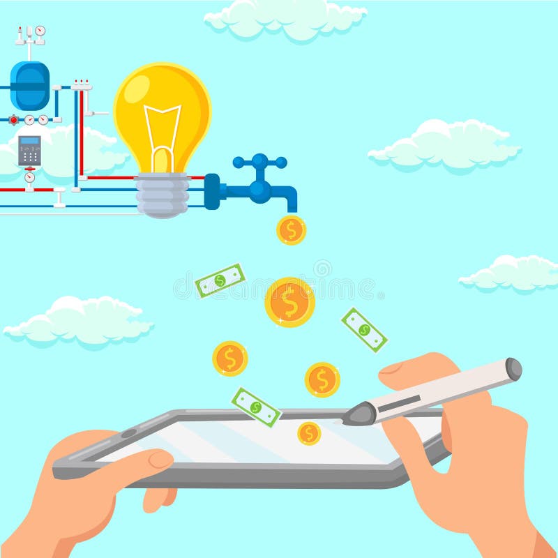 Startup Digital Monetization Scheme Illustration Stock Illustration ...