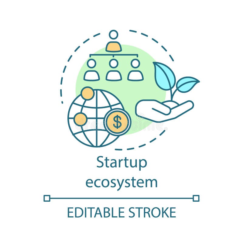 Startup Ecosystem Concept Icon Stock Vector - Illustration of ...