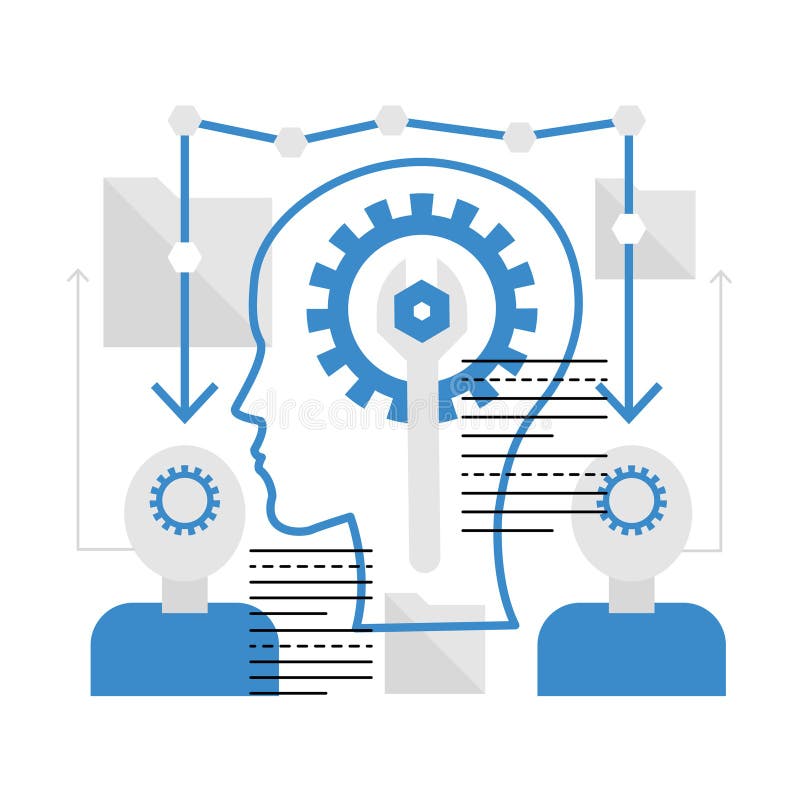 Startup effective teamwork stock illustration. Illustration of target ...