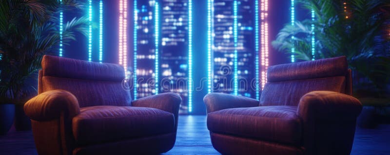 Startup Founders Brainstorming Innovative Ideas in a Modern Tech-Filled ...