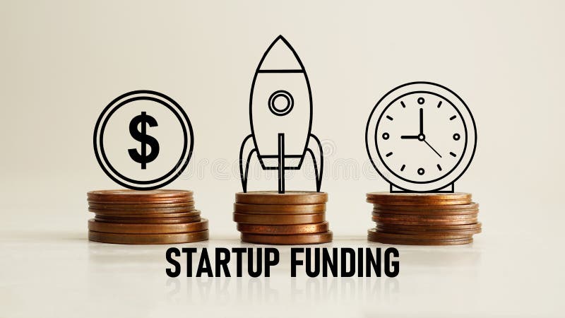 Startup Funding is Shown Using the Text Stock Image - Image of company ...