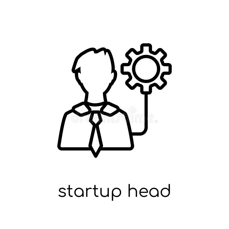 Startup Head Icon in Filled, Thin Line, Outline and Stroke Style ...