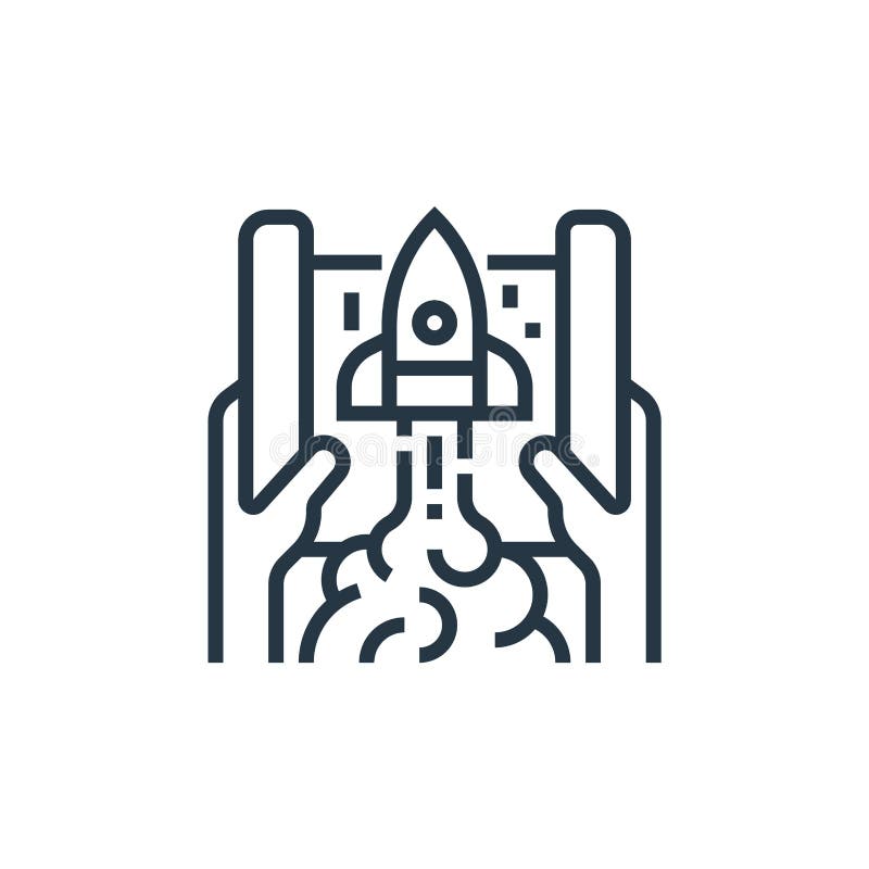 Startup Icon Vector from Business Model Canvas Concept. Thin Line ...