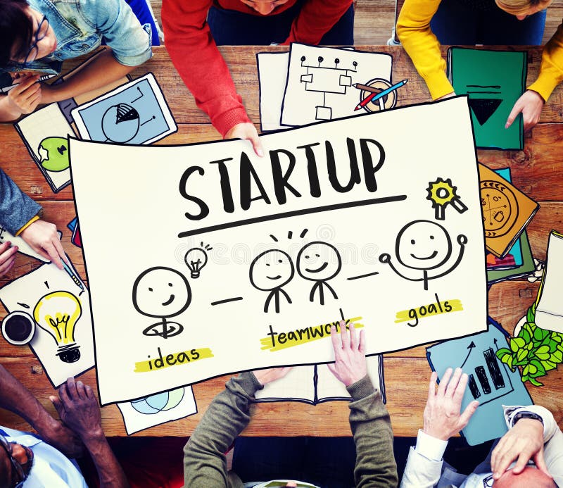 Startup Ideas People Business Planning Graphic Concept Stock Photo ...
