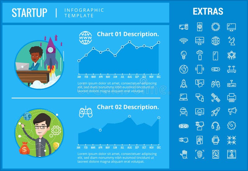 Startup Infographic Template, Elements and Icons. Stock Vector ...