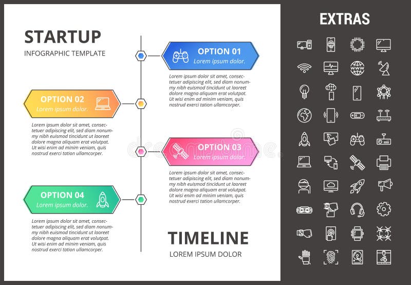 Startup Infographic Template, Elements and Icons. Stock Vector ...