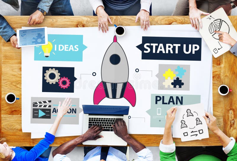 Startup Innovation Planning Ideas Team Success Concept Stock Image ...
