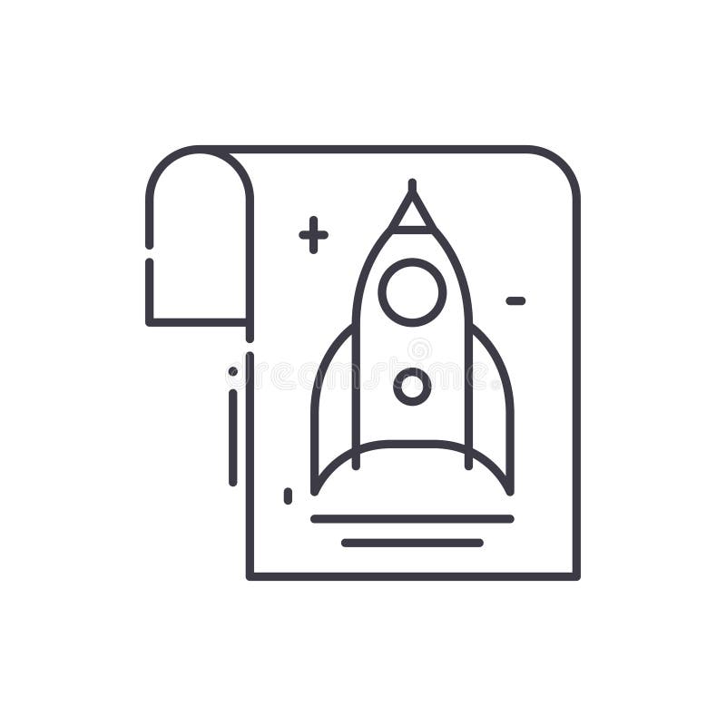 Startup Launch Icon, Linear Isolated Illustration, Thin Line Vector ...