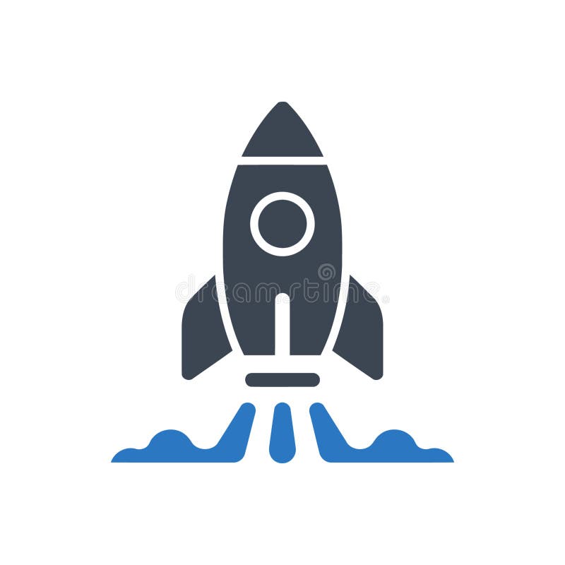 Startup Launch Icon stock vector. Illustration of sign - 361696448