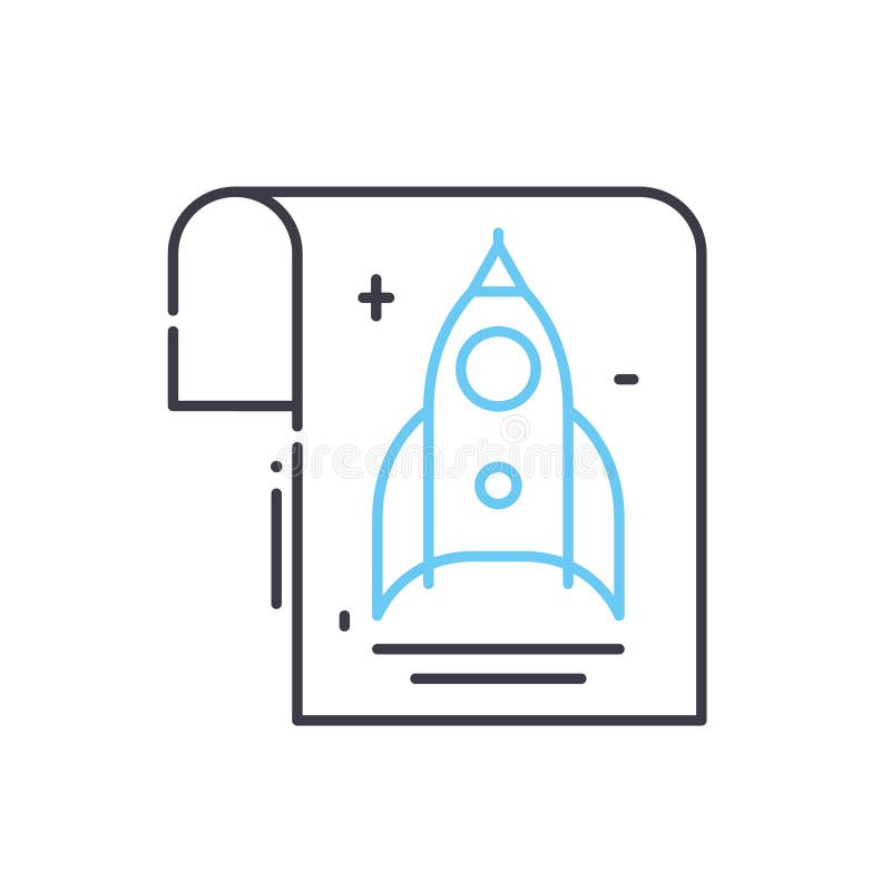 Startup Launch Line Icon, Outline Symbol, Vector Illustration, Concept ...