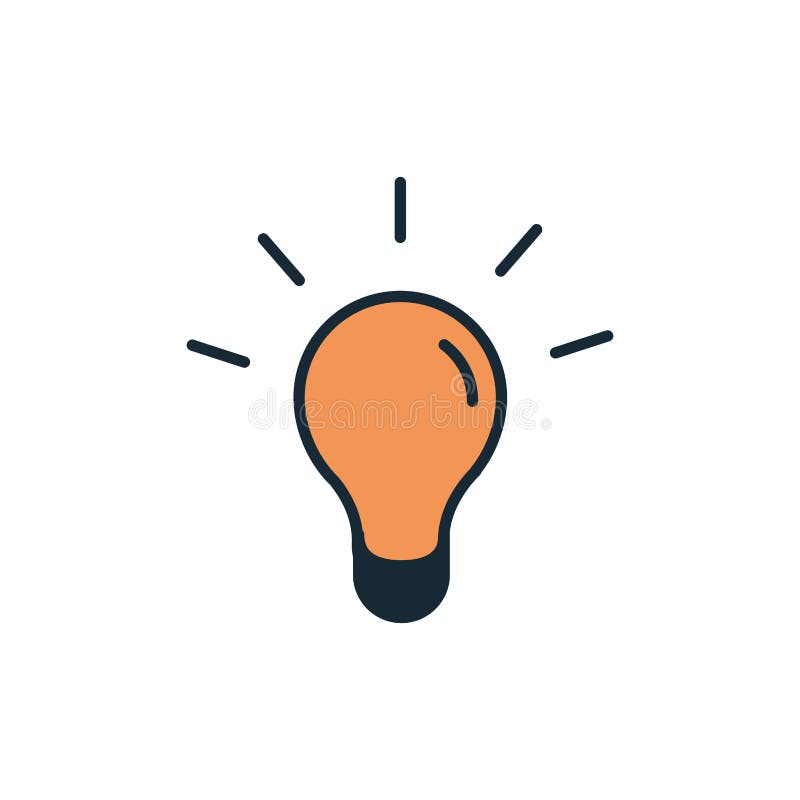 Startup Light Bulb Fill Style Icon Stock Vector - Illustration of idea ...