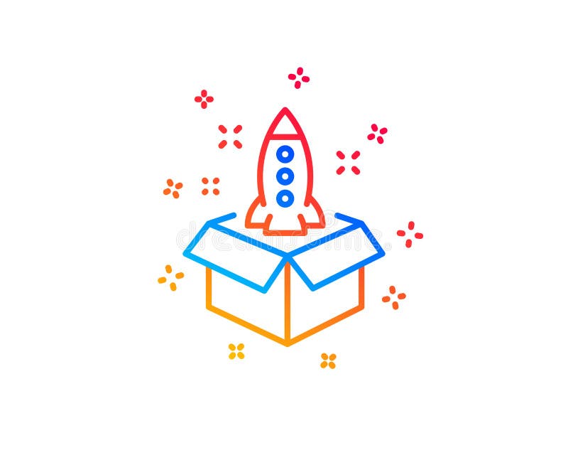 Startup Line Icon. Launch Project Sign. Vector Stock Vector ...