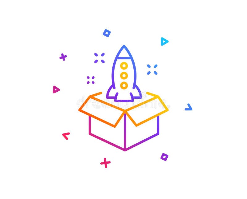 Startup Line Icon. Launch Project Sign. Vector Stock Vector ...