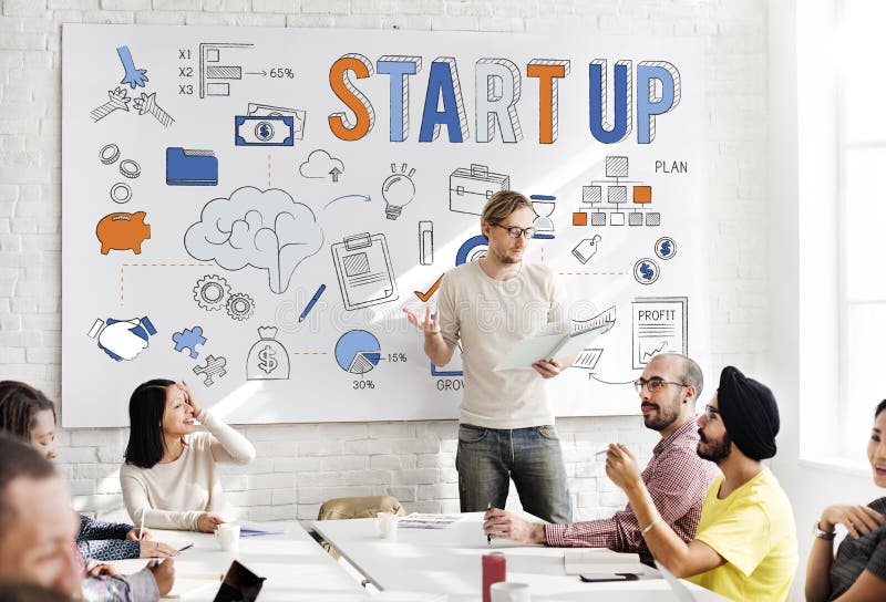 Startup New Business Launch Development Concept Stock Photo - Image of ...