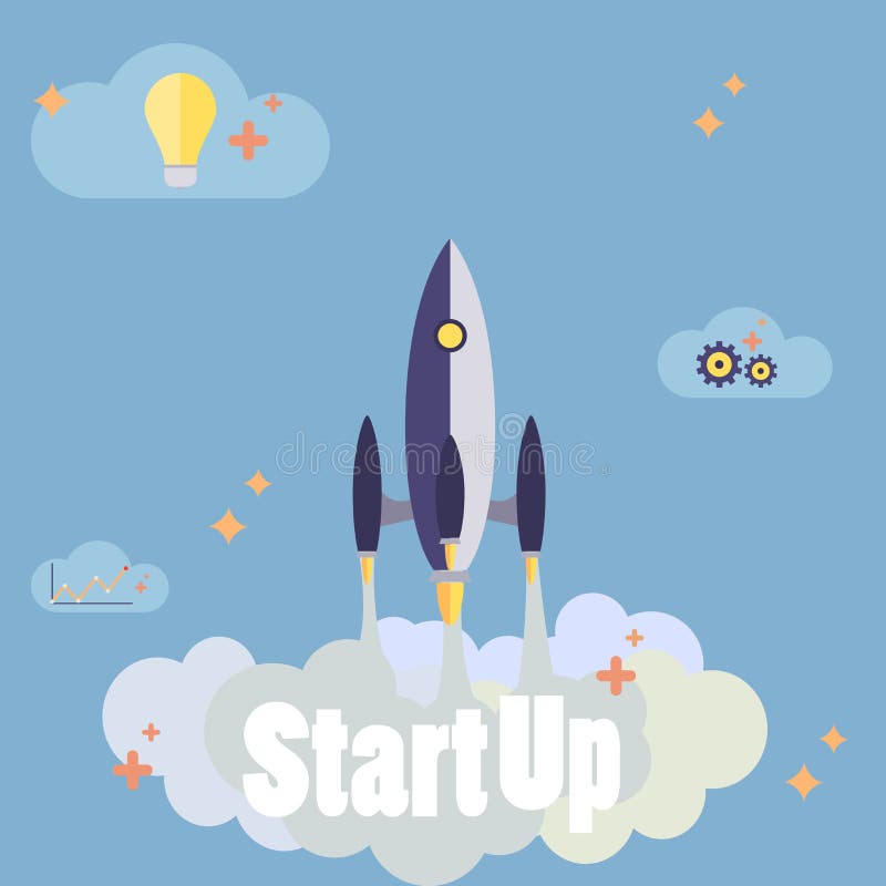 Modern Flat Thin Line Design Vector Illustration, Concepts of Startup ... Modern Flat Thin Line Design Vector Illustration, Concepts of Startup ...