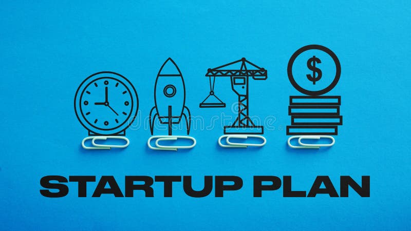 Startup Plan is Shown Using the Text Stock Image - Image of increase ...
