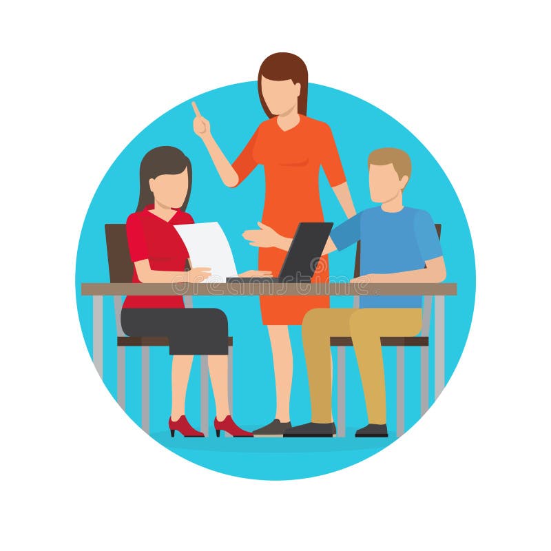 Start Up People at Work Poster Vector Illustration Stock Vector ...